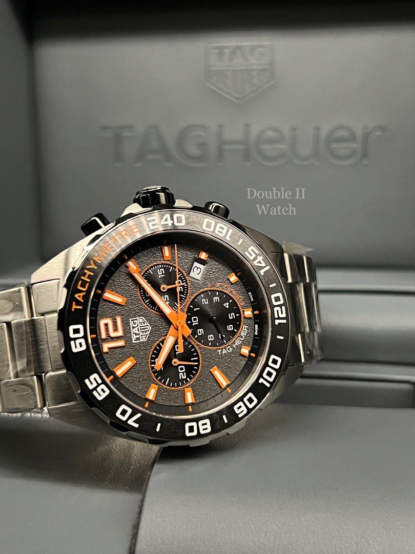 TAGHeuer Formula 1 Quartz Chronograph Ceramic Bezel 43mm Asphalt ...