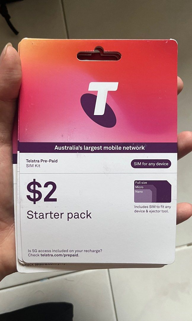 Telstra Pre-Paid SIM Kit - Australia SIM Card, Hobbies & Toys, Travel ...