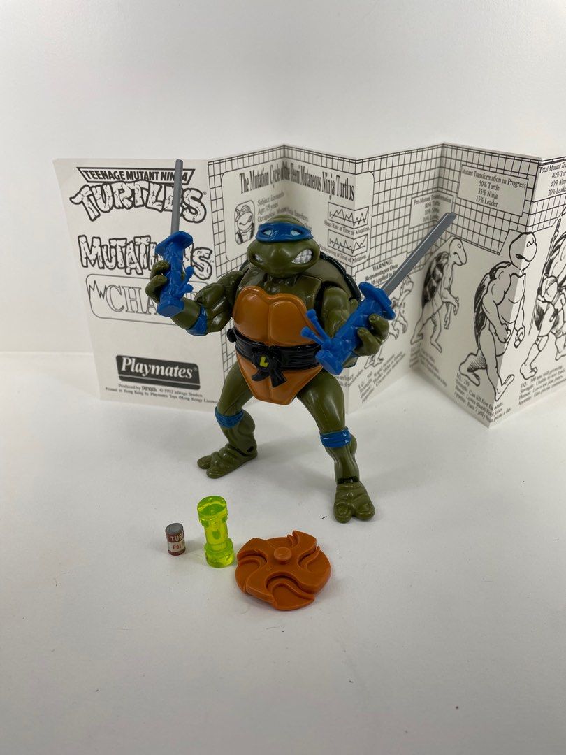 TMNT Mutations vintage 1992 Mutatin' Leonardo Action Figure Playmates ...