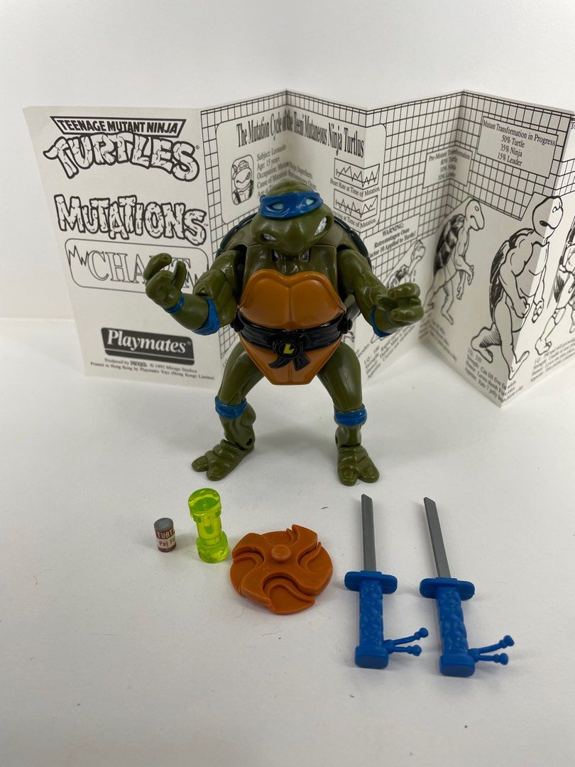 TMNT Mutations vintage 1992 Mutatin' Leonardo Action Figure Playmates ...