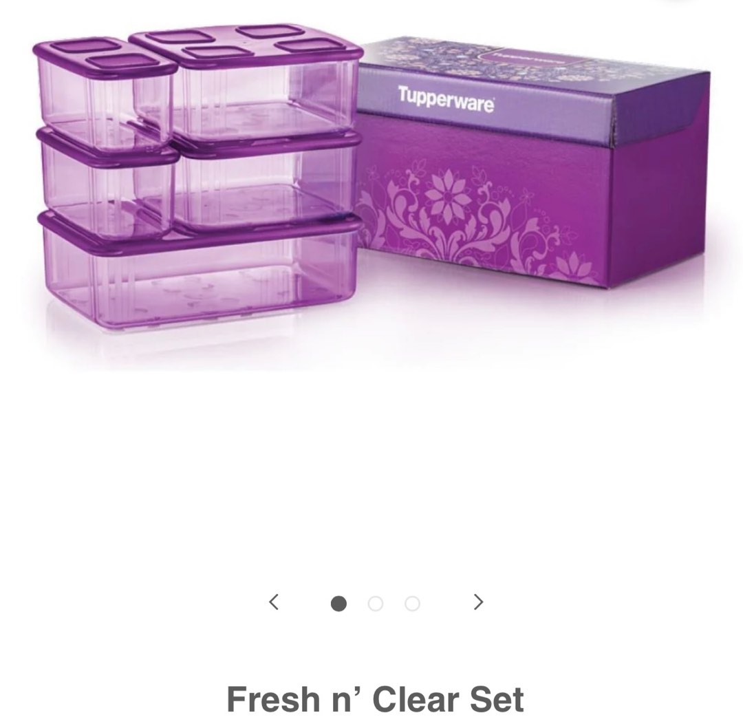Tupperware Fresh n’ Clear Set, Furniture & Home Living, Kitchenware ...