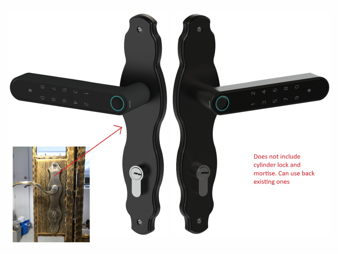 Tuya Smart Digital Gate Lock BTO HDB Gate, Fingerprint Bluetooth APP ...