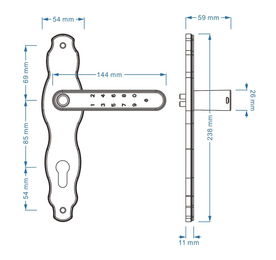 Tuya Smart Digital Gate Lock BTO HDB Gate, Fingerprint Bluetooth APP ...