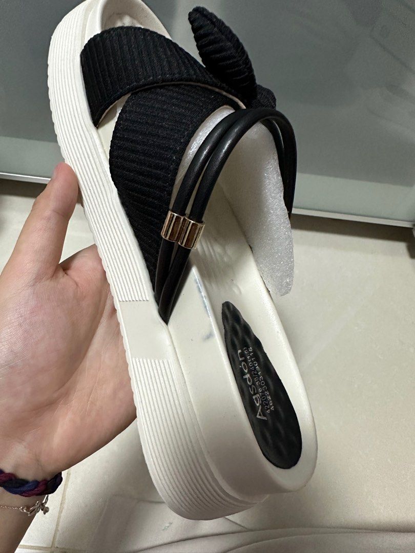 TWO WAY RIBBON SANDAL, Women's Fashion, Footwear, Sandals on Carousell