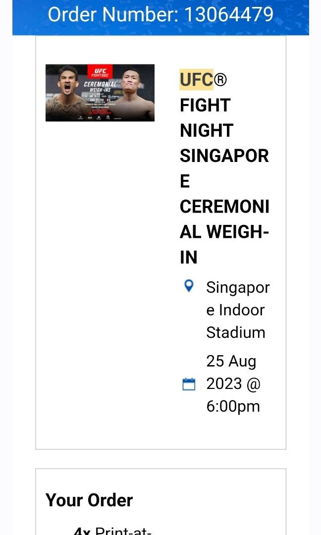 UFC Fight Night Singapore Ceremonial Weigh In, Tickets & Vouchers ...