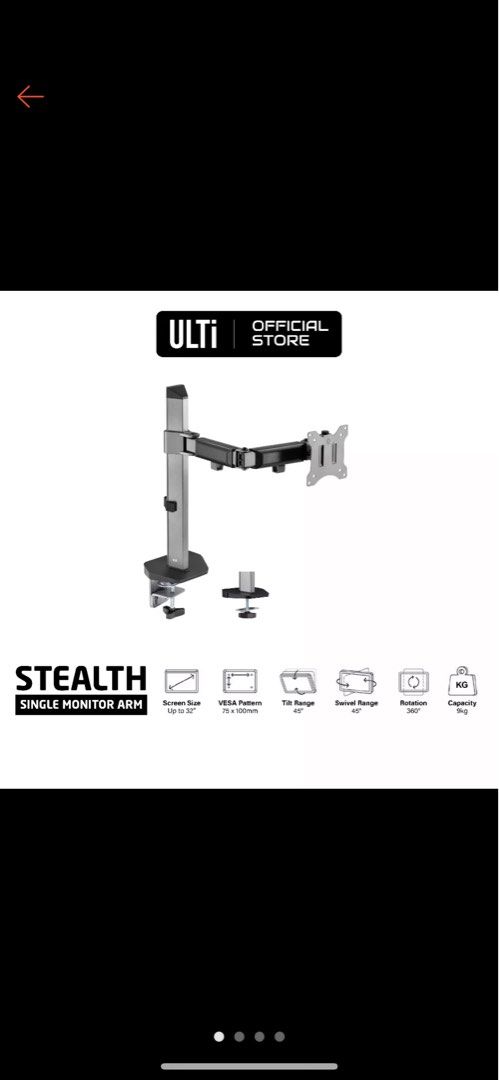 ULTi Single Monitor Desk Mount, Computers & Tech, Parts & Accessories ...