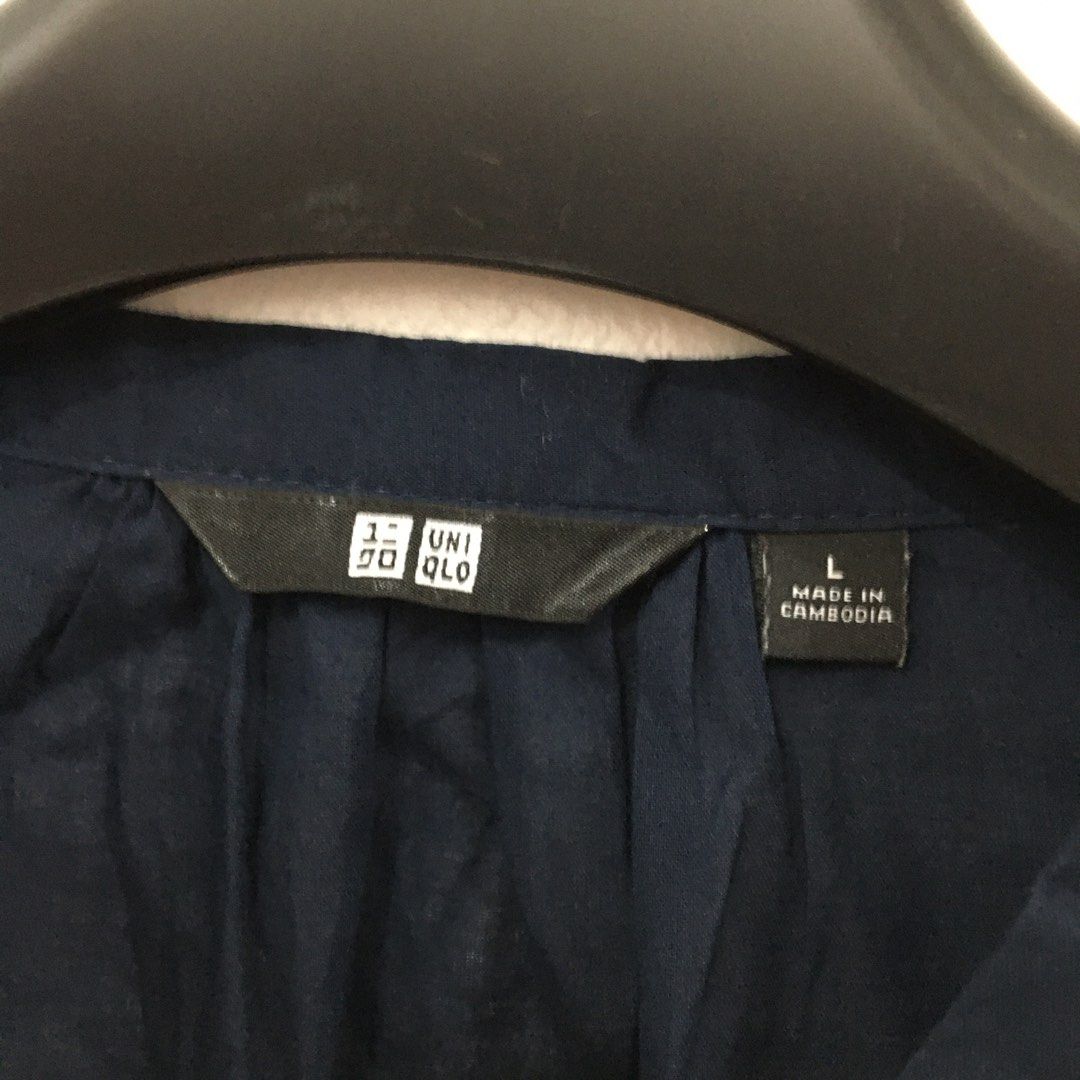Uniqlo Ultralight Embroidered Widefit Tops on Carousell