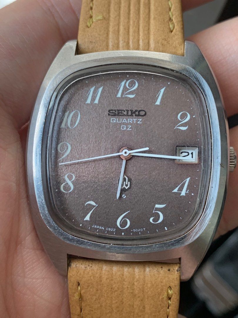 (Very Rare) Seiko cushion case breguet numerals brown bark texture dial ...