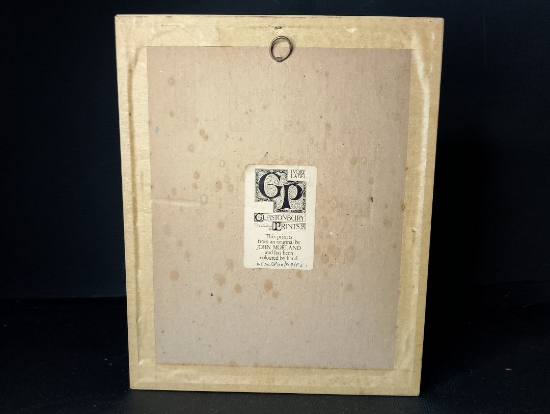 Vintage Oval Colored Hy Hand Print Art From an Original by John MORLAND ...