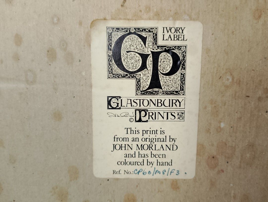 Vintage Oval Colored Hy Hand Print Art From an Original by John MORLAND ...