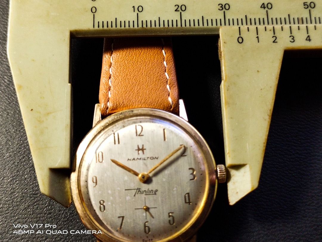 Vtg Hamilton Thinline 10KT Gold Filled Case Mechanical Hand-Winding ...