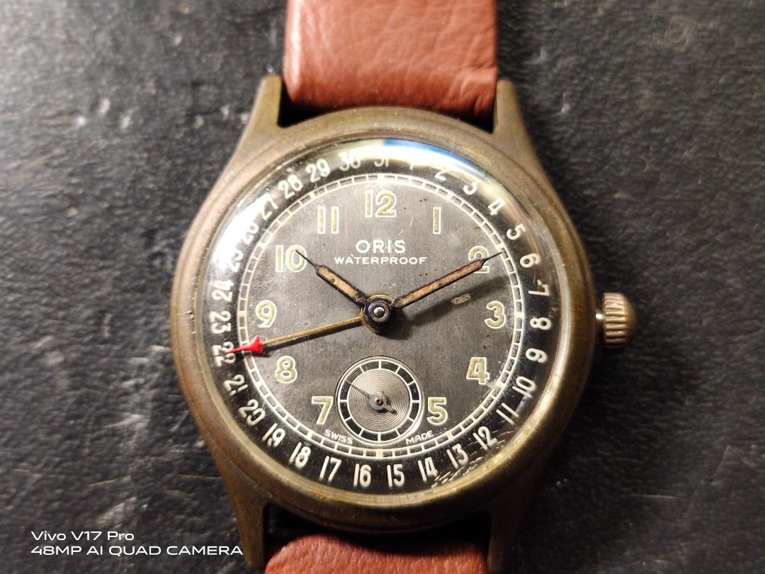Vtg Oris Pointer Date Military Style Mechanical Hand-Winding Watch, Men ...