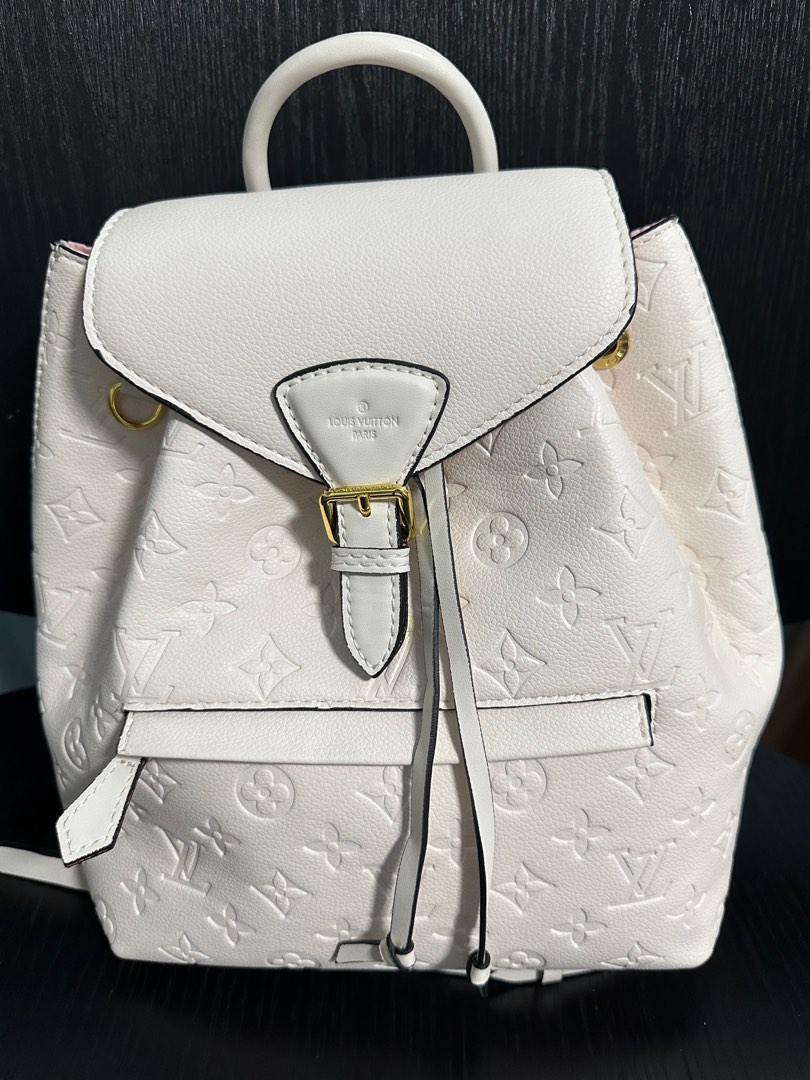 White Leather Backpack, Women's Fashion, Bags & Wallets, Backpacks on ...