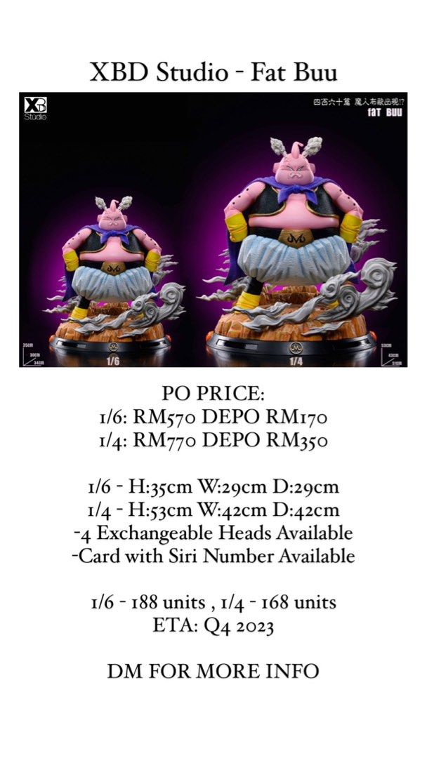 XBD Studio - Fat Buu, Hobbies & Toys, Toys & Games on Carousell