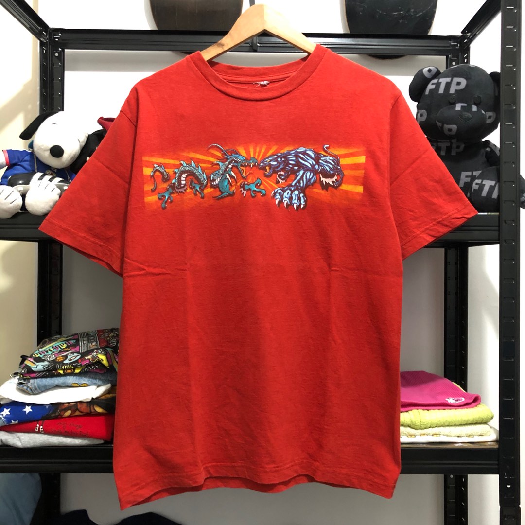 Y2K Dragon & Tiger Robot, Men's Fashion, Tops & Sets, Tshirts & Polo ...
