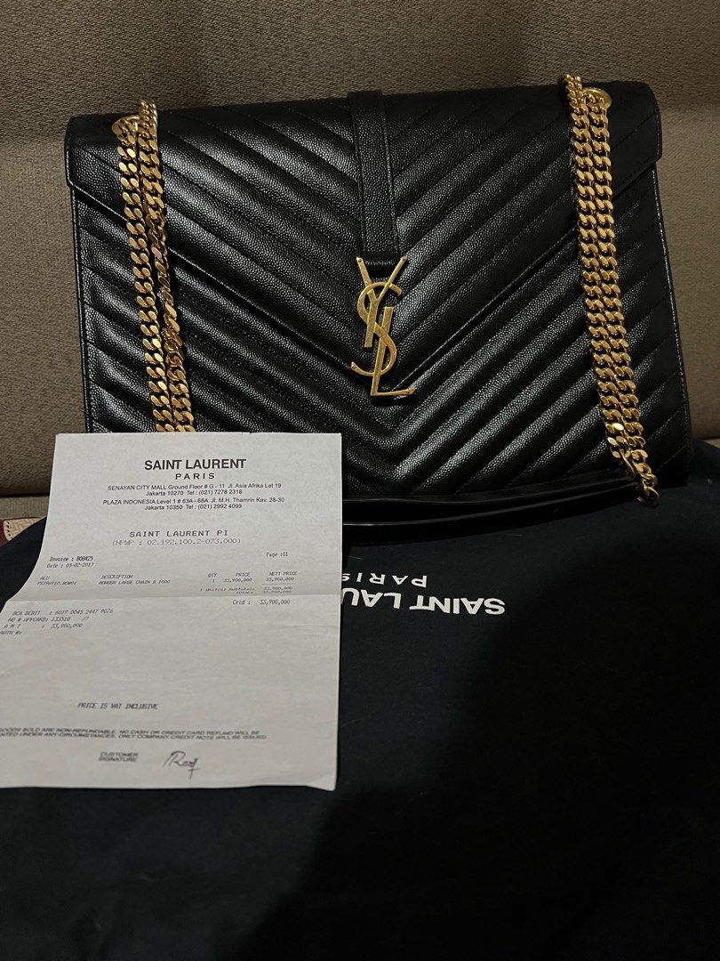 YSL Monogram Chain Large Authentic | 100% Original Plaza Indonesia ...