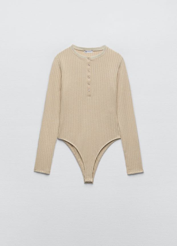 ZARA SNAP BUTTON BODYSUIT on Carousell