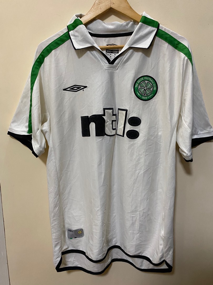 2001-2002 Celtic Scotland Away Umbro Larsson 7 Football Jersey on Carousell