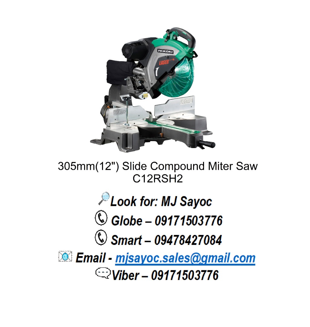 305mm(12") Slide Compound Miter Saw C12RSH2, Commercial & Industrial ...