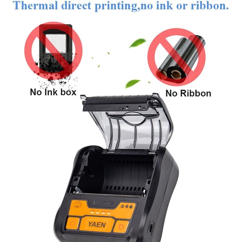 3 Inch 80mm Mini Printer Bluetooth Computer Receipt Price Tag ...