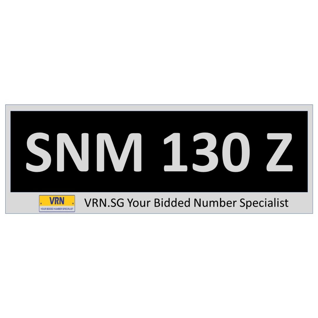 3-Digit Car Number Plate for Sale: SNM 130 Z (SNM130Z), Car Accessories ...