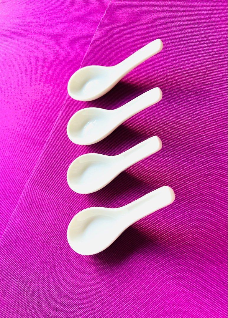 4-pc CERABON ESSENTIALS Shangri-La Porcelain Chinese Soup Spoons ...
