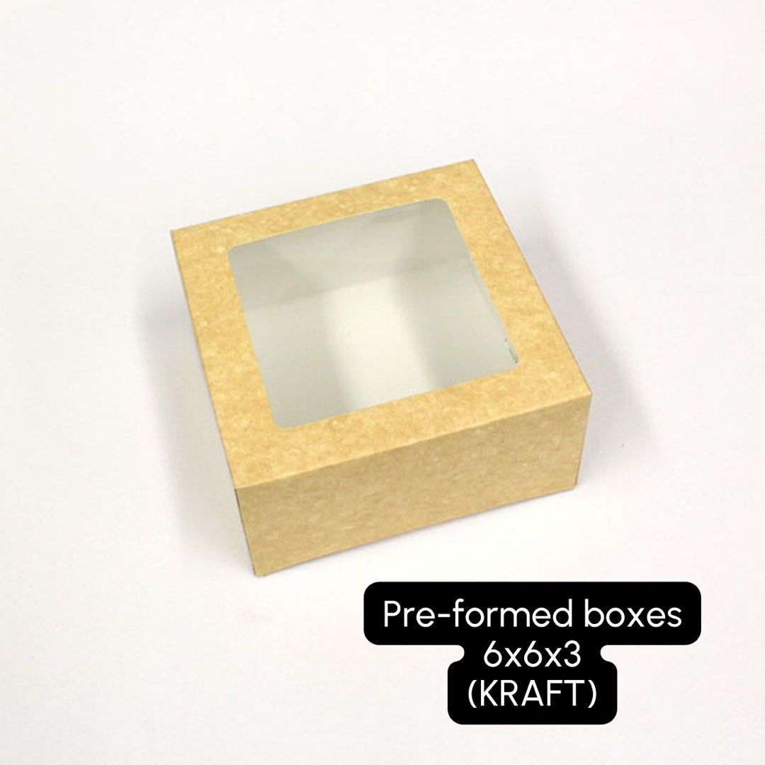 6x6x3 PRE FORMED BOX / PASTRY BOX, Furniture & Home Living, Kitchenware ...