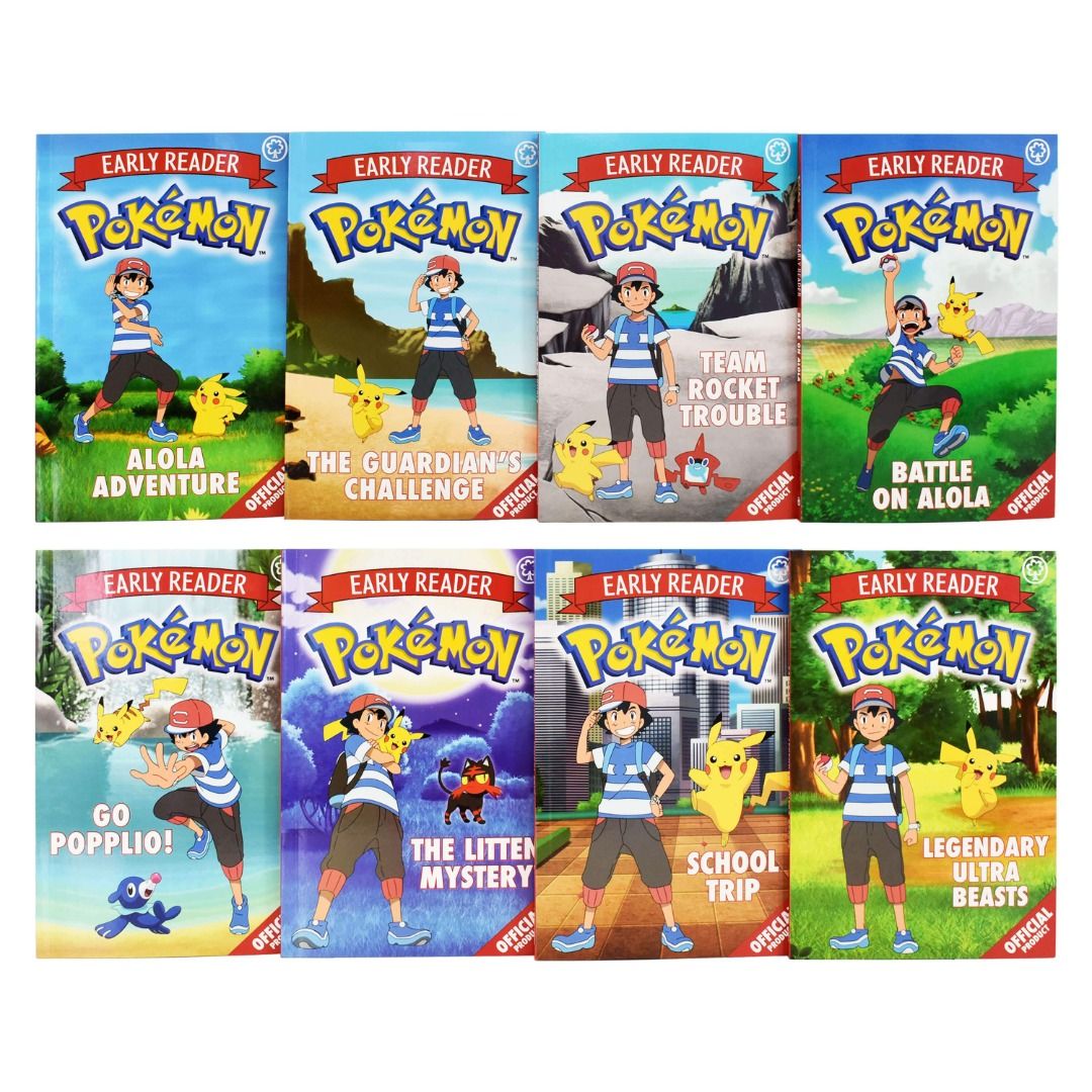 ⭐彩色內頁 Pokemon 橋樑書⭐ The Official Pokemon Early Reader 8 Books Box Set ...