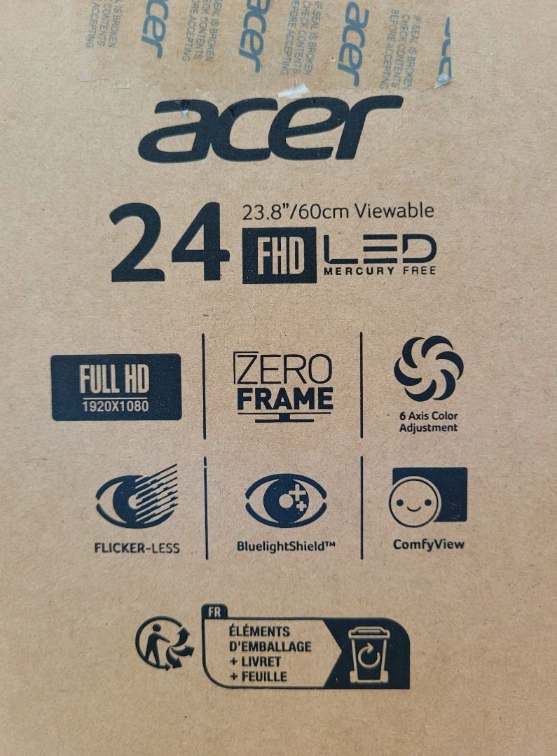 Acer 24" Inch Full HD 1080p VA Monitor K242HYL (Acer SG Warranty ...