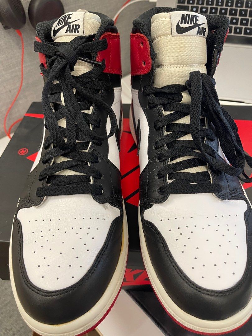 AJ 1 OG Black Toe High, Men's Fashion, Footwear, Sneakers on Carousell
