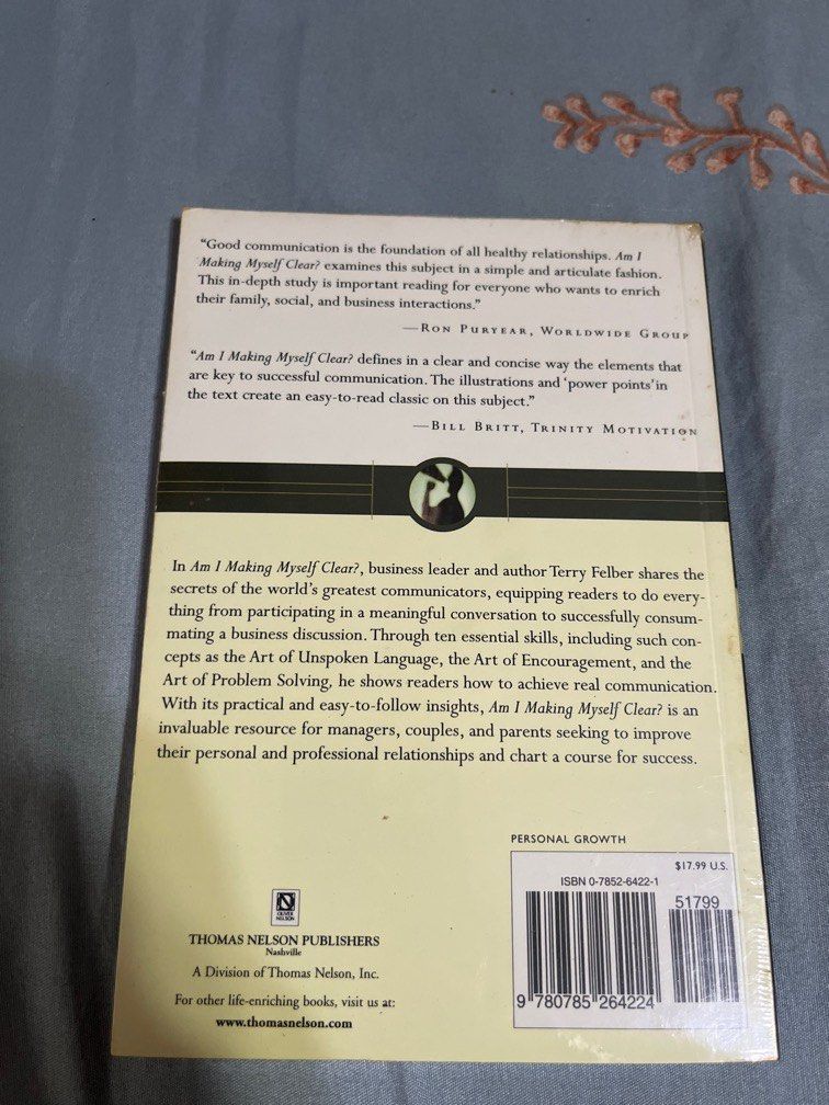 Am I making myself clear? Terry Felber, Hobbies & Toys, Books ...