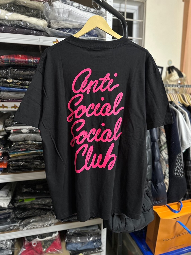 ANTI SOCIAL SOCIAL CLUB BLACK PINK CURSIVE on Carousell