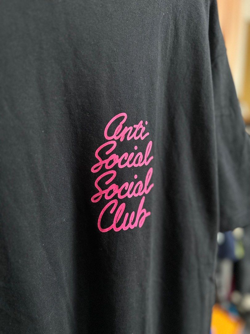 ANTI SOCIAL SOCIAL CLUB BLACK PINK CURSIVE on Carousell