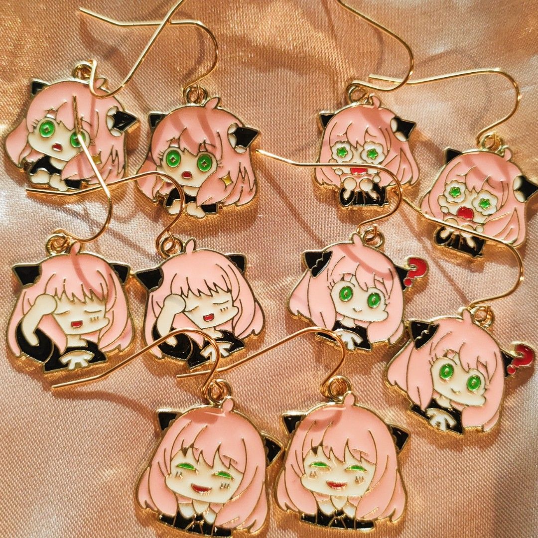 Anya Spy X Family Earrings, Women's Fashion, Jewelry & Organisers ...