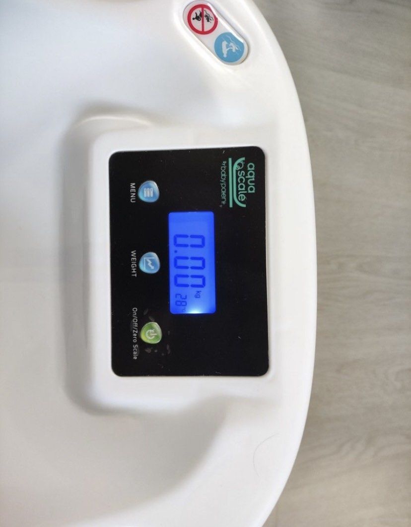 Aquascale Digital Scale and Thermometer 3-in-1 Infant Bath Tub, Babies ...