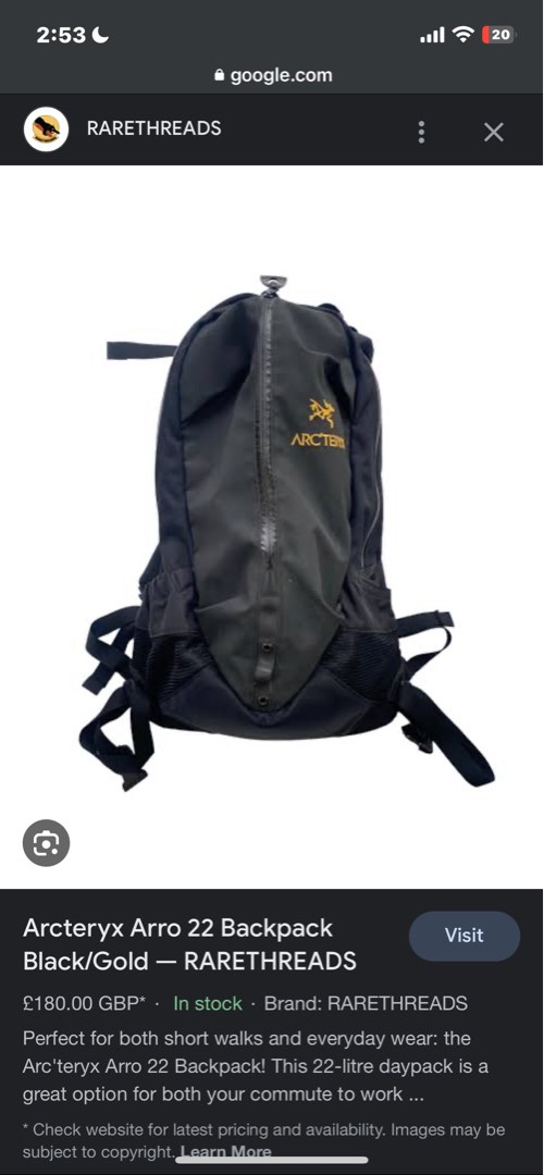 Arcteryx Arro 22 on Carousell