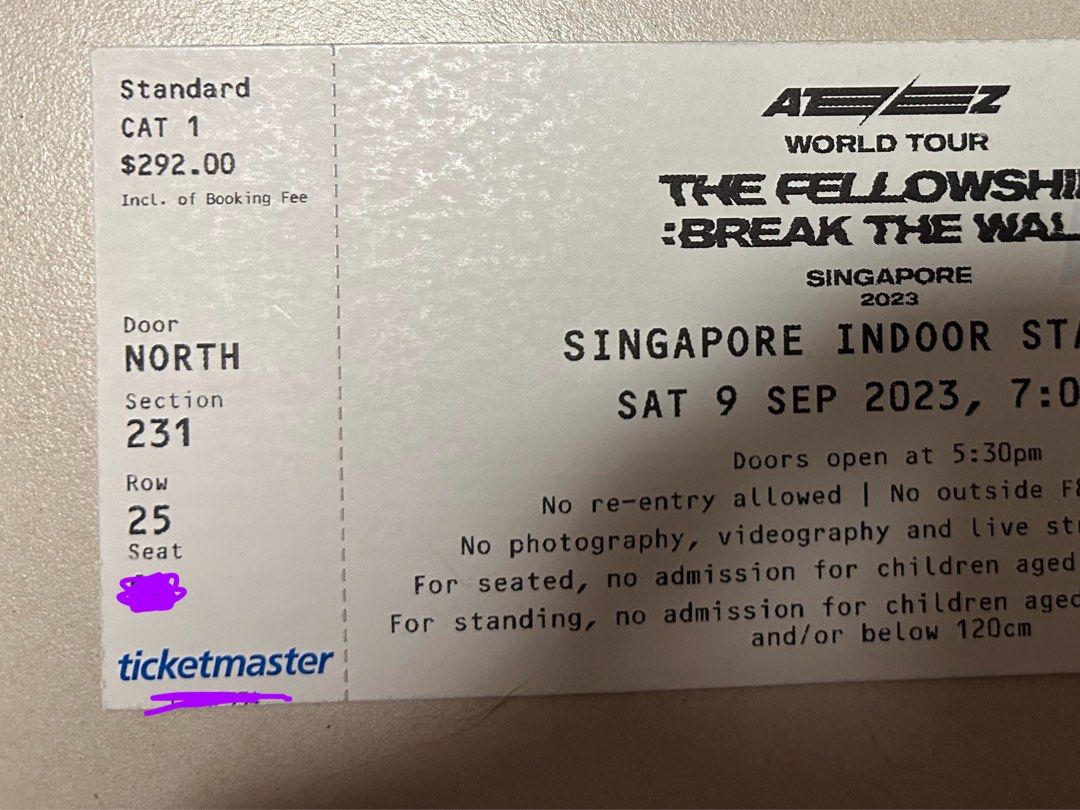 ATEEZ concert cat 1 seated section 231, Tickets & Vouchers, Event Tickets on Carousell