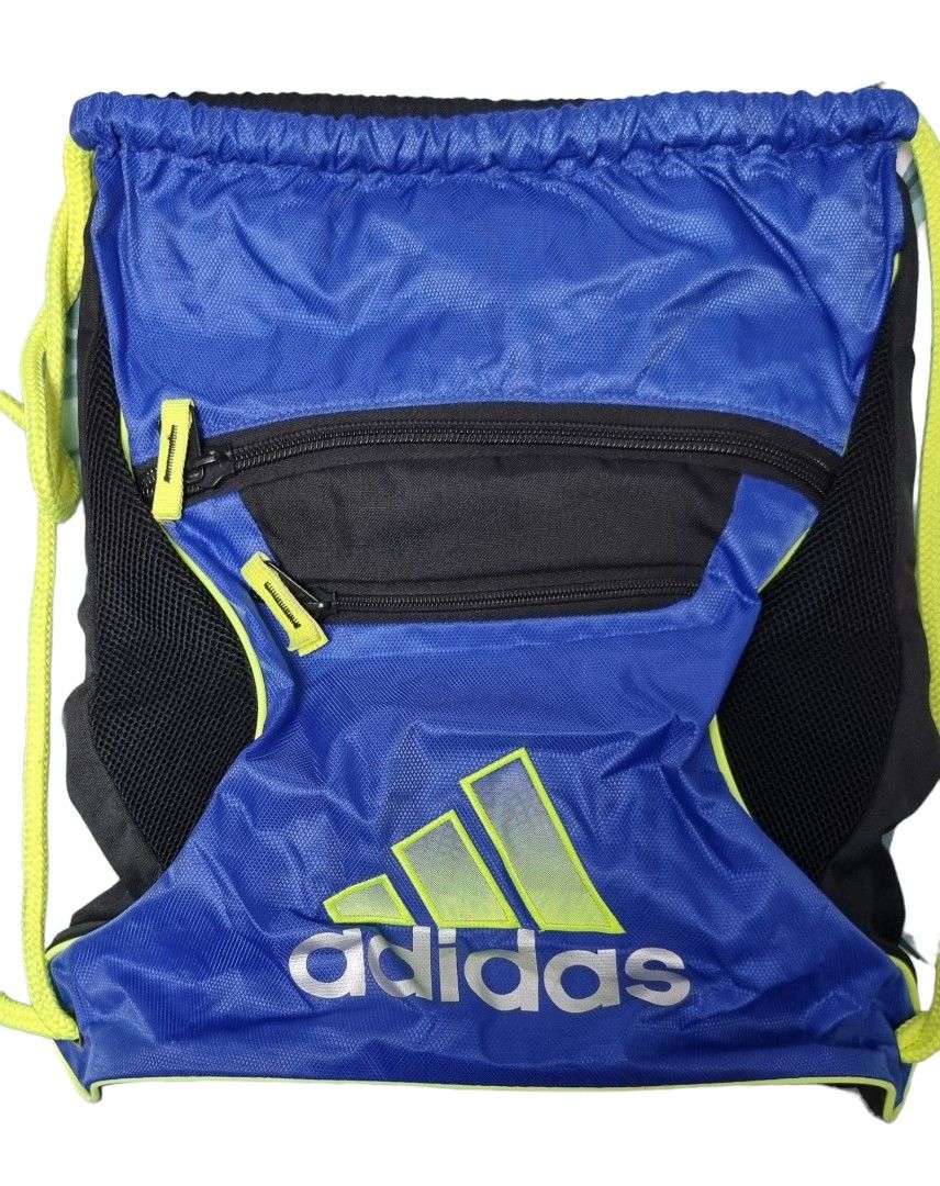 Auth Adidas Blue and Neon String Backpack, Men's Fashion, Bags ...