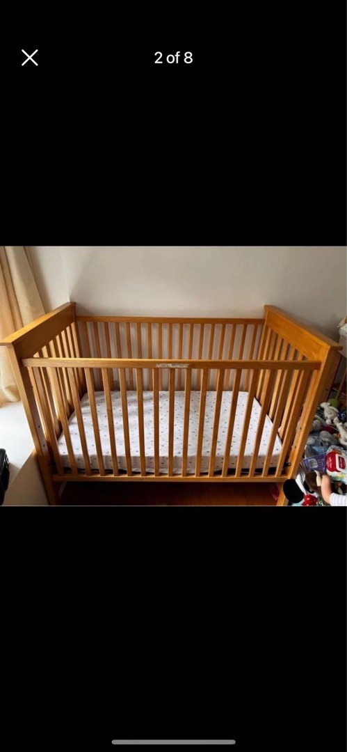 Baby Wooden Cot for Free pickup, Babies & Kids, Baby Nursery & Kids ...