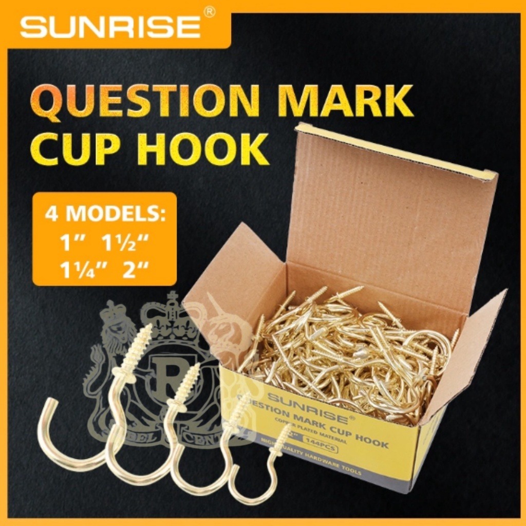 (BOX) Cup Hook/ Question Mark Hook/ Hook Screw on Carousell