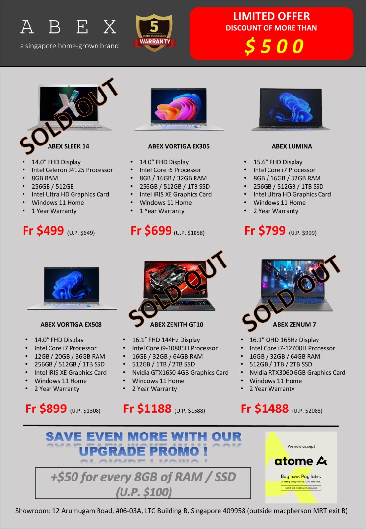 Brand New ABEX Laptop With Huge Discount + ADDITIONAL CASH REBATE ...