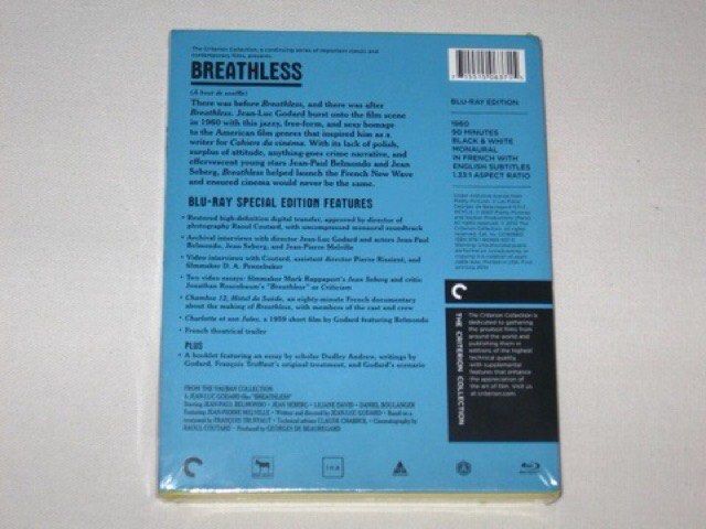 Breathless Jean-Luc Godard Film Criterion Collection Blu-Ray, Hobbies ...