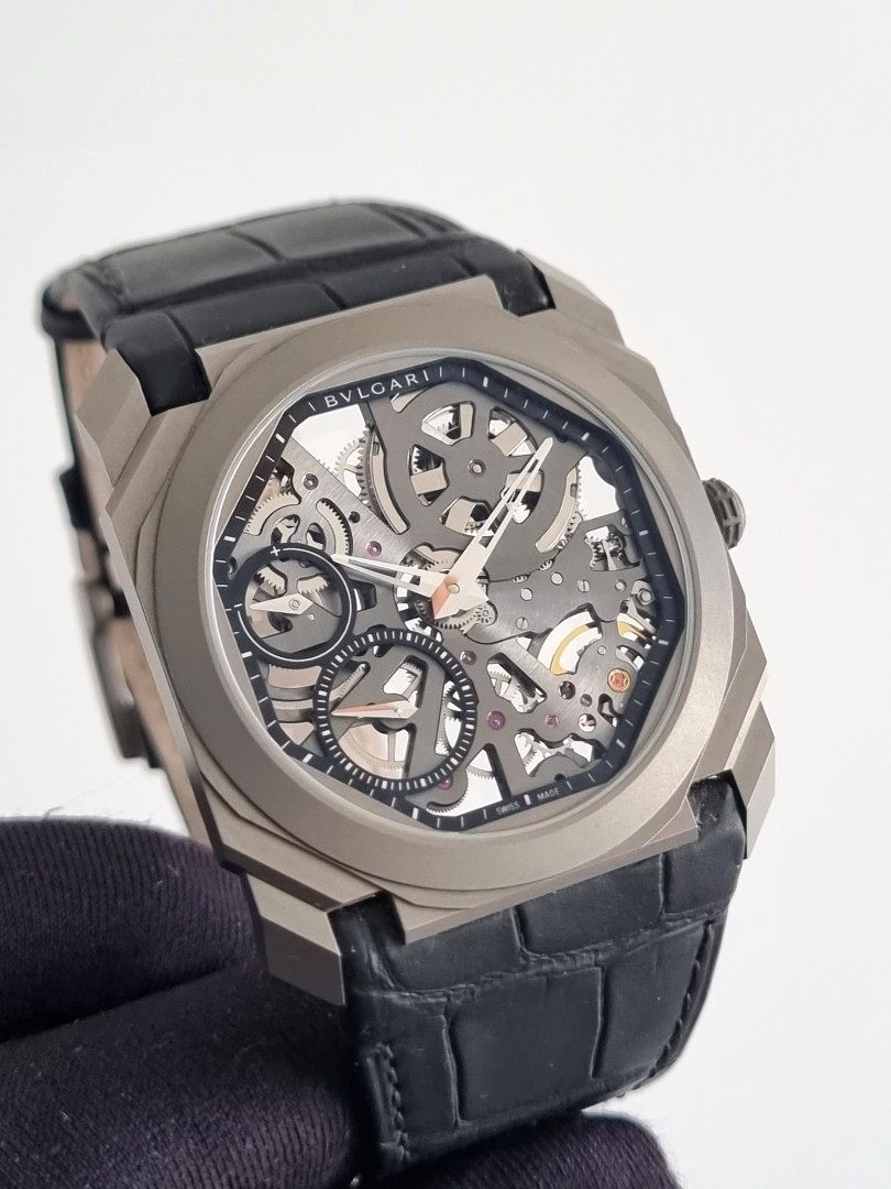 BVLGARI BULGARI OCTO FINISSIMO TITANIUM ULTRA THIN SKELETON 102714, Luxury, Watches on Carousell