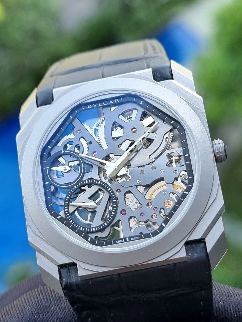 BVLGARI BULGARI OCTO FINISSIMO TITANIUM ULTRA THIN SKELETON 102714, Luxury, Watches on Carousell