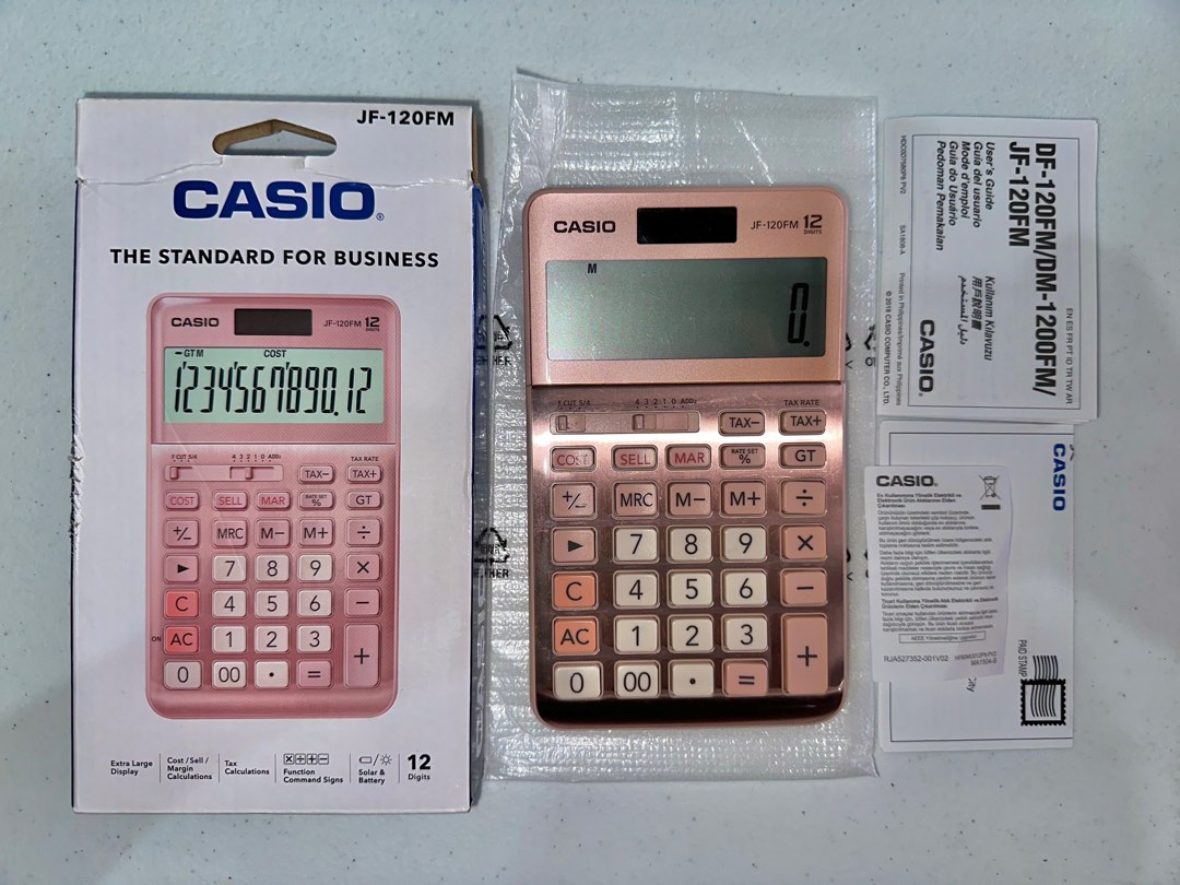 Casio JF-120FM Pink Basic Calculator on Carousell