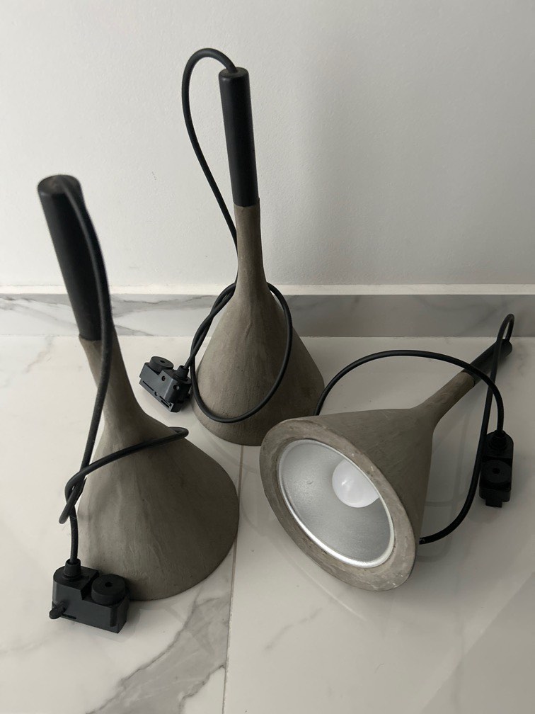 Cement Screed Pendant Lights, Furniture & Home Living, Lighting & Fans ...