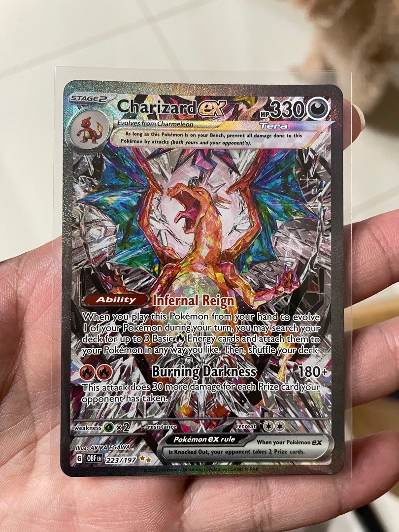 Charizard EX 223/197 English SAR Obsidian Flames SV03, Hobbies & Toys ...
