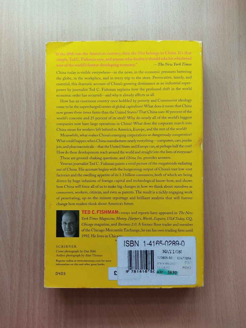 China Inc by Ted Fishman, Hobbies & Toys, Books & Magazines, Storybooks ...