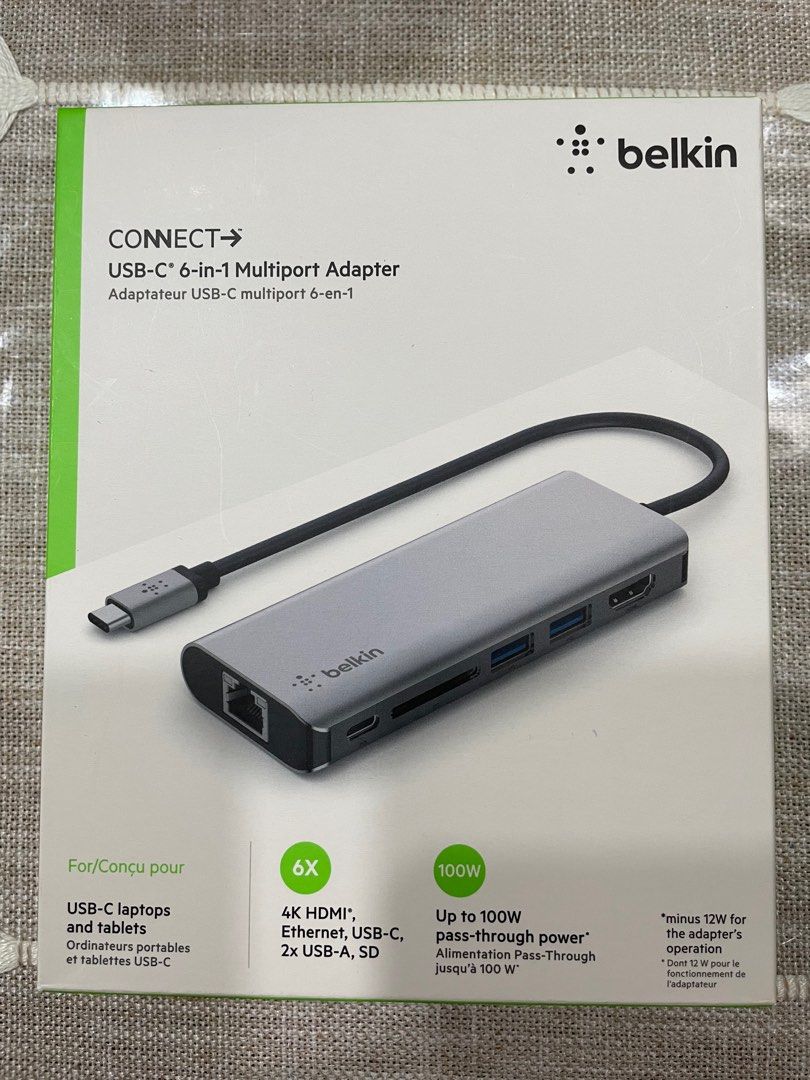 Connect - USB-C 6-in-1 Multiport Adapter, Computers & Tech, Parts & Accessories, Cables ...