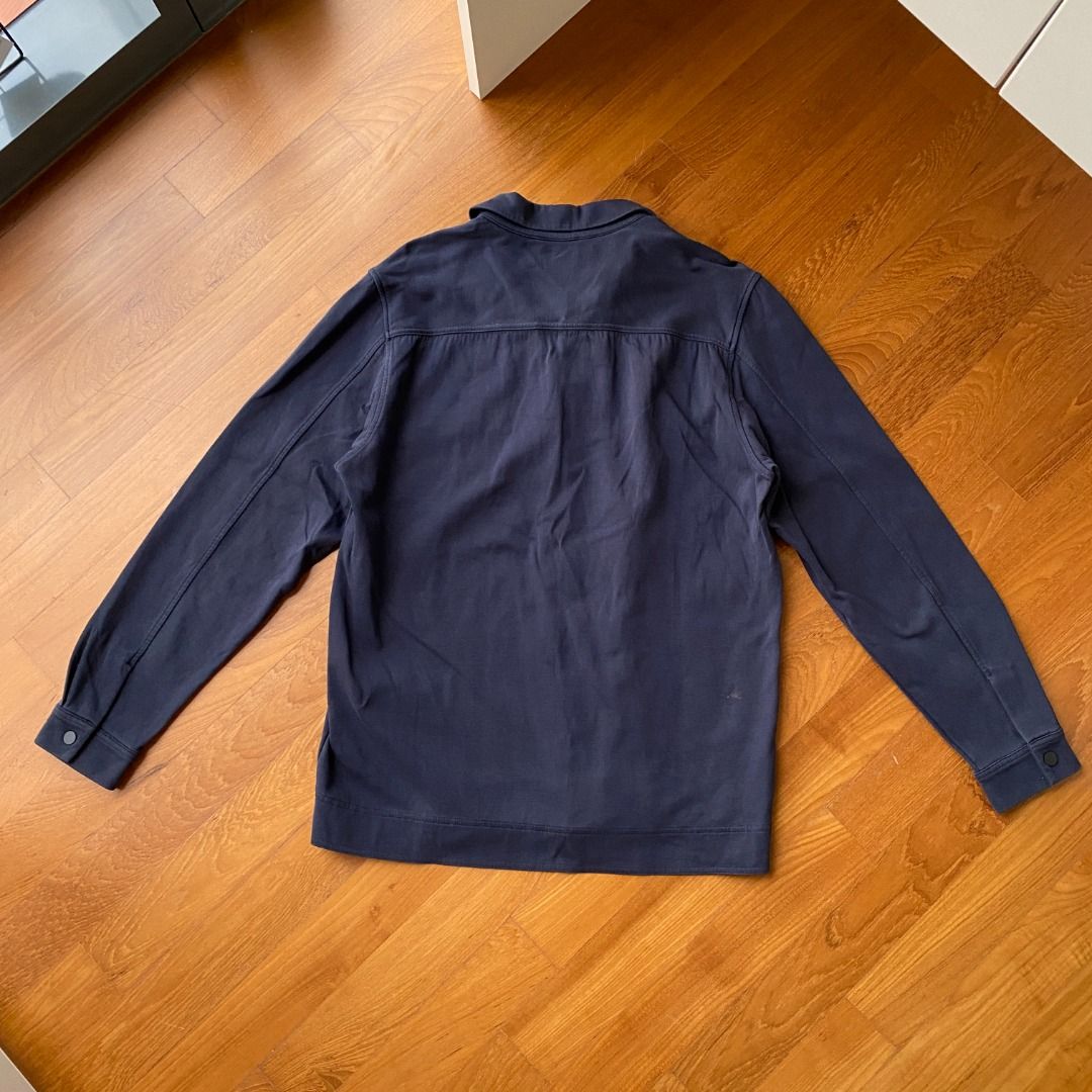 COS Navy Blue Cotton Overshirt Jacket, Men's Fashion, Coats, Jackets ...